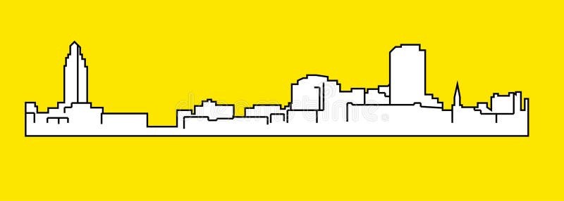 Baton Rouge, Louisiana City Silhouette Stock Vector - Illustration of ...