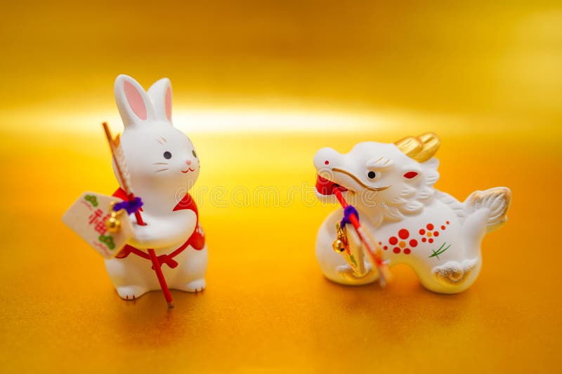 Baton Touch from Rabbit Year To Dragon Year Stock Photo - Image of year ...