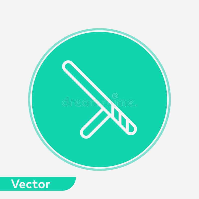 Baton Vector Icon Sign Symbol Stock Vector - Illustration of pass ...