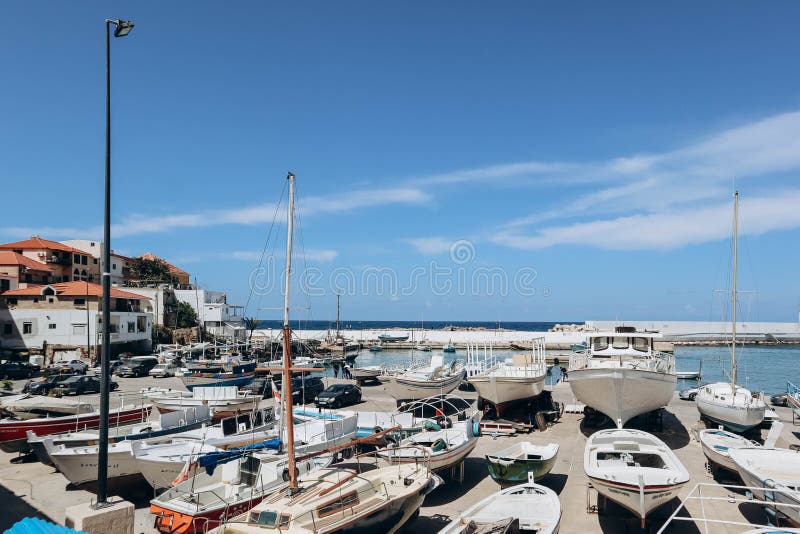 View of the Port in Batroun, Lebanon Editorial Image - Image of ocean ...