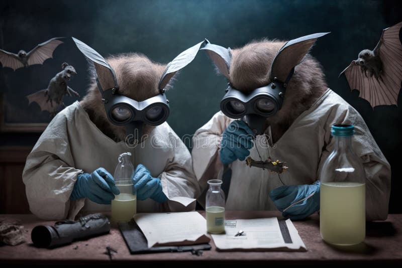 Bats Dressed As Scientists Experiment on Humans in a Lab, Created with ...