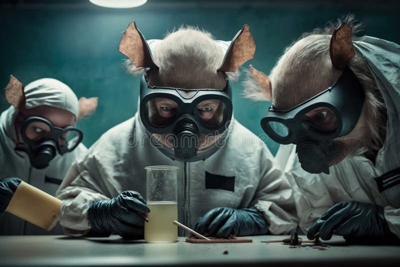 Bats Dressed As Scientists Experiment on Humans in a Lab, Created with ...