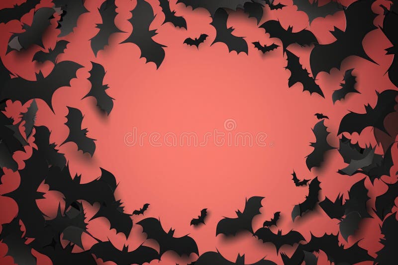 Bats Flying in Circular Formation Stock Illustration - Illustration of ...