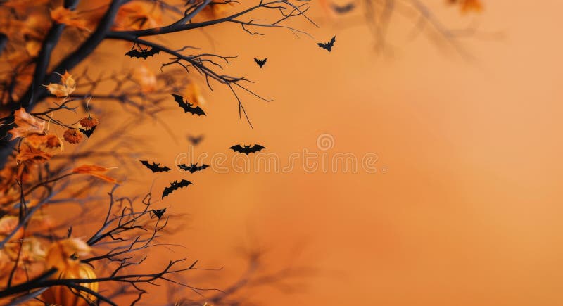 Bats Flying in Fall Sky stock photo. Image of nature - 328414744