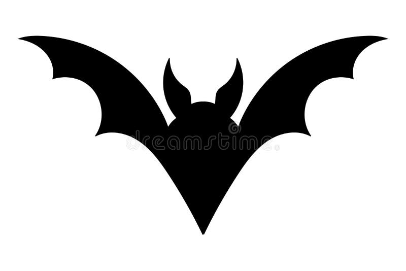 Bats Icons Set. Black Flat Silhouettes of Bats Stock Vector ...