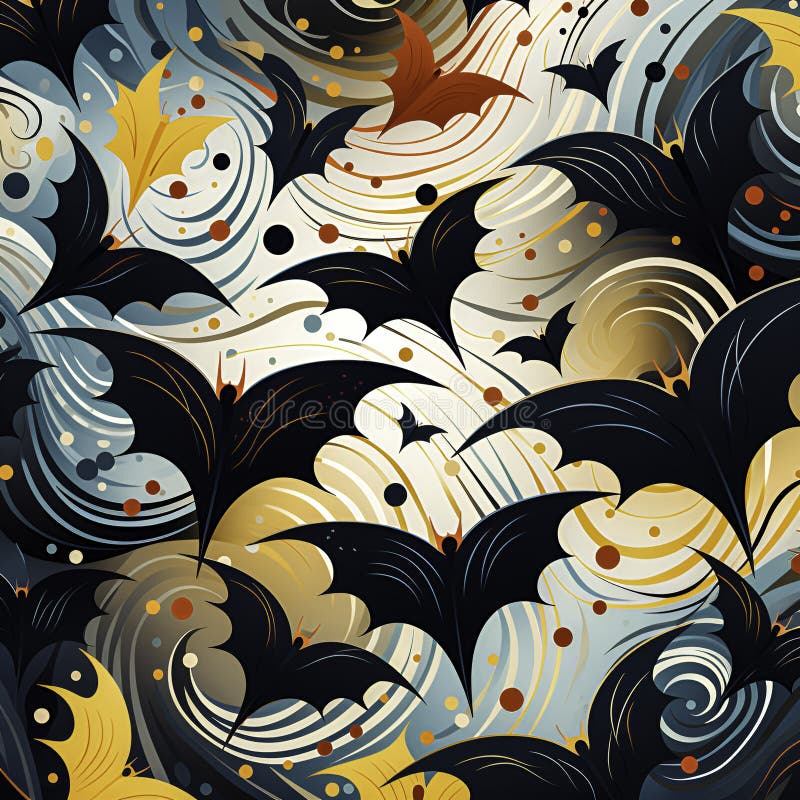 Bats Pattern on White Background Stock Illustration - Illustration of ...