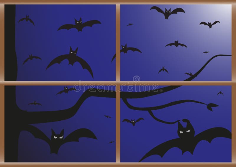 Bats at Your Window stock illustration. Illustration of haunting - 62264233