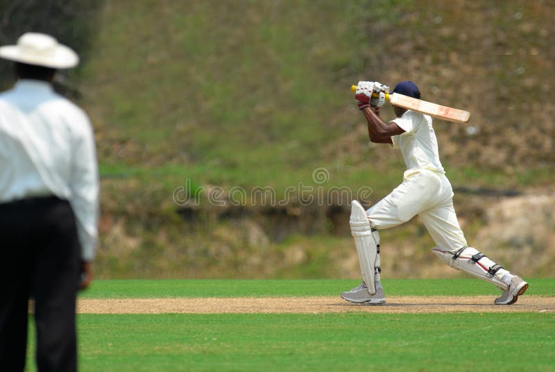 Cricket Batsman and a Catcher Stock Image - Image of keeper, bowling ...