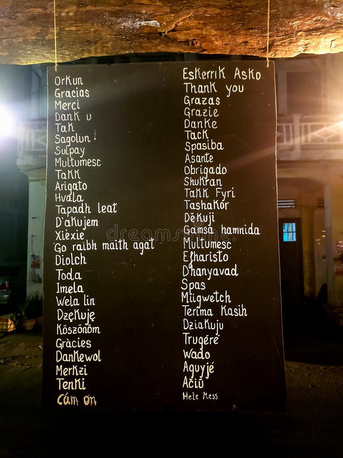 Battambang, Cambodia, January 02, 2020: Thank You Words Editorial ...