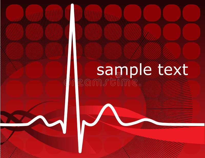 Battement cardiaque, ECG illustration de vecteur. Illustration of ...