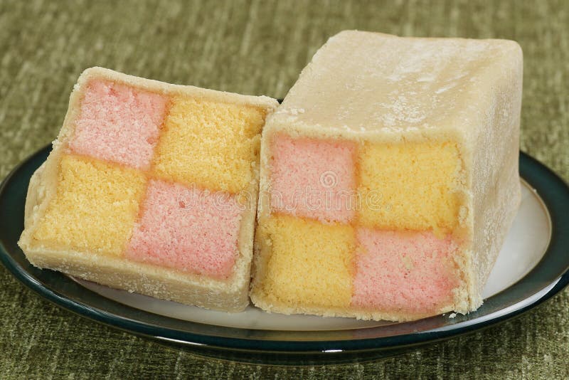 Battenberg cake stock photo. Image of almond, yellow - 38405816