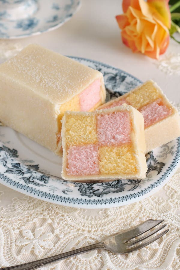 Battenberg cake stock photo. Image of almond, yellow - 38405816