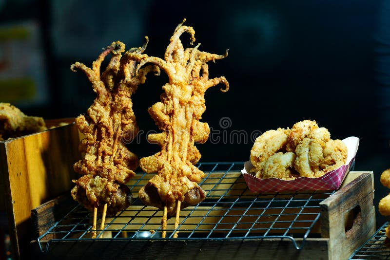 Batter Fried Giant Squid , Giant Squid. Stock Image - Image of crumbed ...