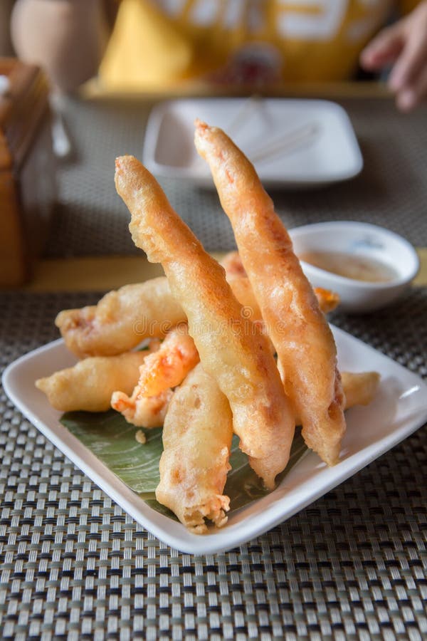 Batter Fried Prawns Oriental Style Stock Photo - Image of fried, prawn ...
