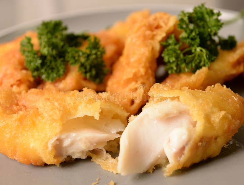 Battered Cod stock image. Image of plate, white, indian - 87802447
