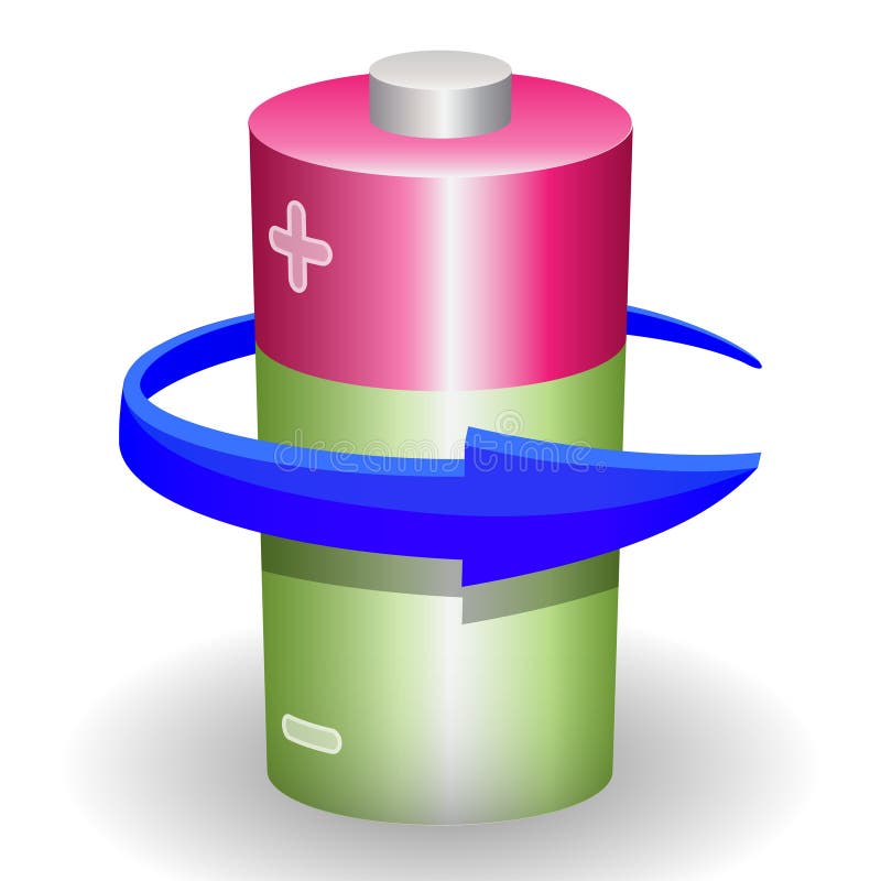 Icona della batteria verde illustrazione vettoriale. Illustrazione di ...