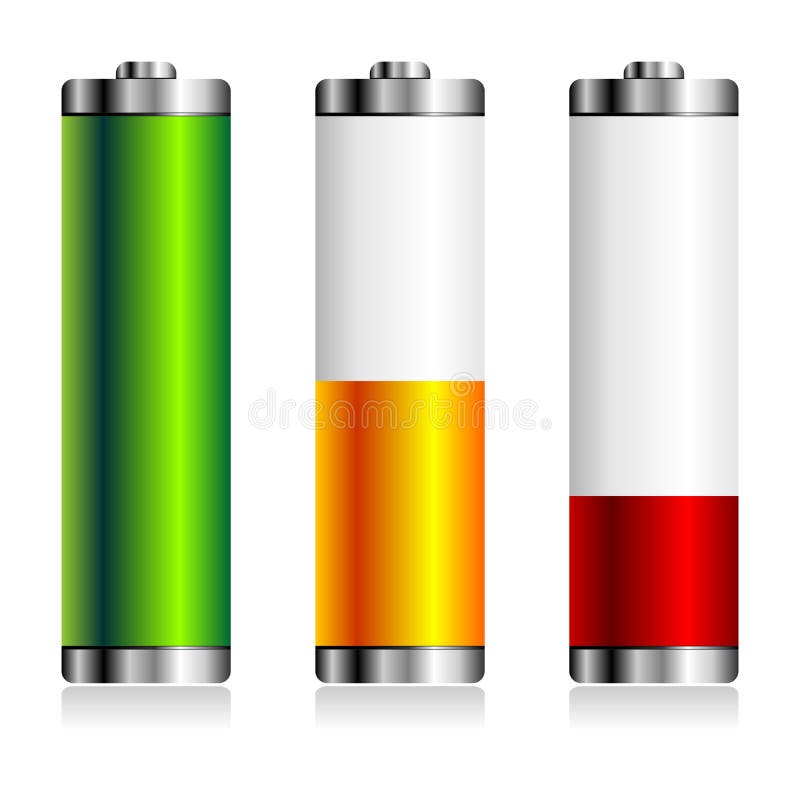 Battery levels stock vector. Illustration of charger - 19750445