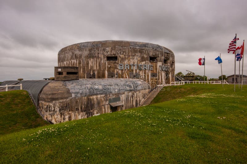 Batterie Todt Bunker I Audinghen, Frankrike Fotografering för ...