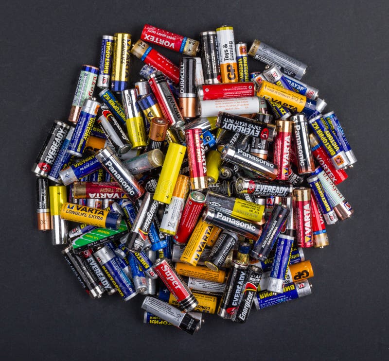 Batteries AA size editorial stock photo. Image of april - 92693858