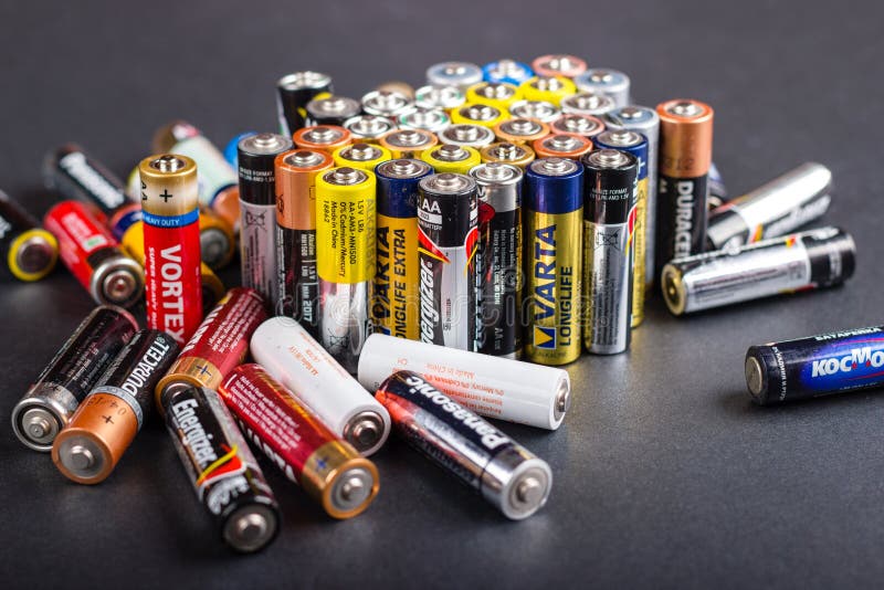 Batteries AA size editorial stock photo. Image of april - 92693858