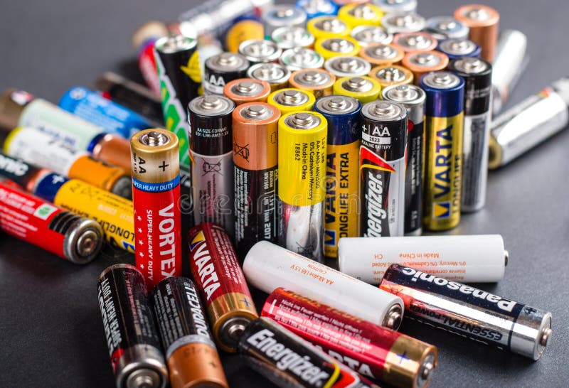 Batteries AA size editorial photography. Image of environment - 92693872