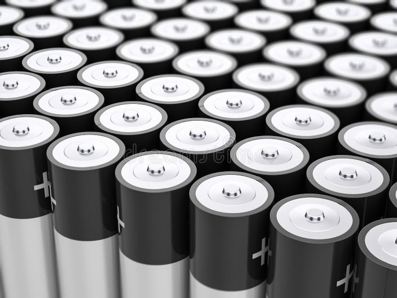 Batteries background stock illustration. Illustration of alkaline ...