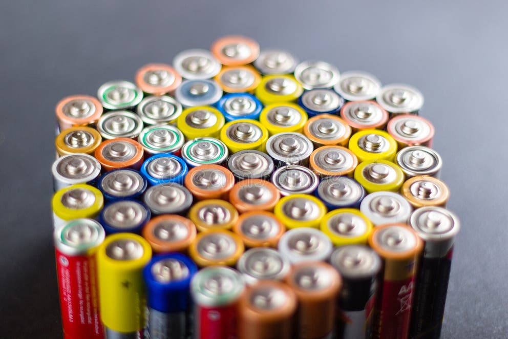 Batteries stock image. Image of battery, alkaline, macro - 92394927