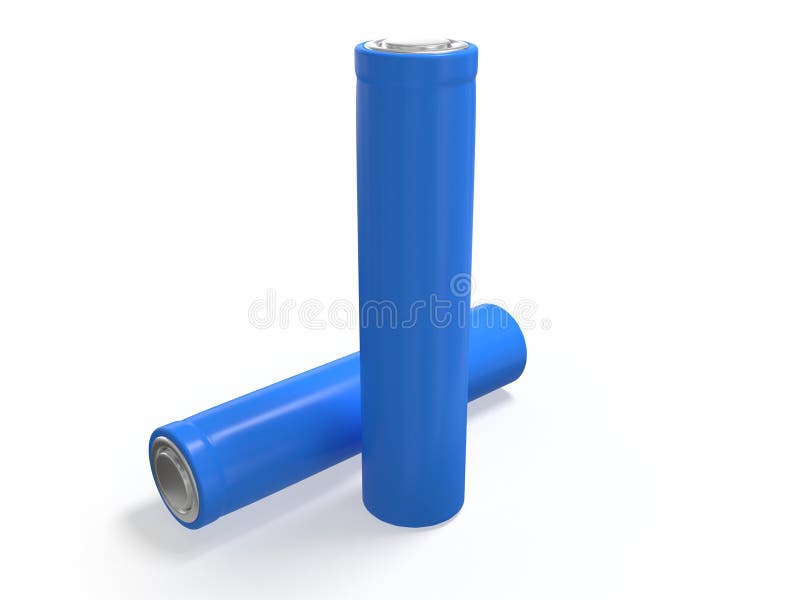 Batteries blue stock illustration. Illustration of blue - 342086453
