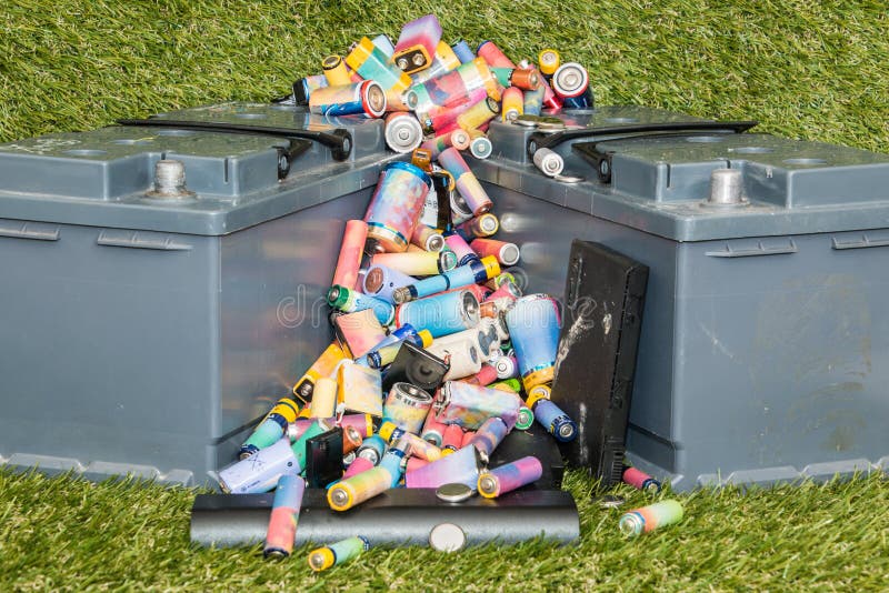 Batteries - Collection of Batteries of Various Types Stock Photo ...