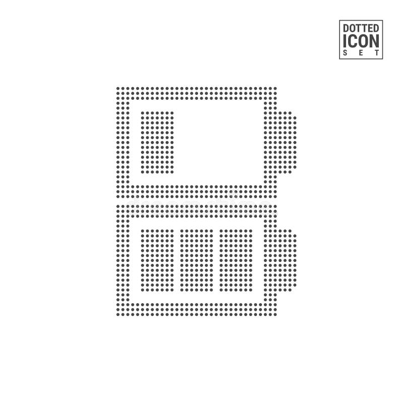 Batteries Dot Pattern Icon. Batteries Dotted Icon Isolated on White ...
