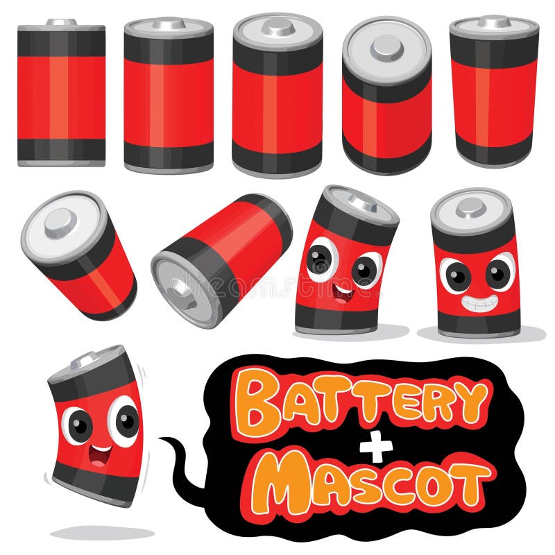 Battery Mascots Stock Illustrations – 15 Battery Mascots Stock ...