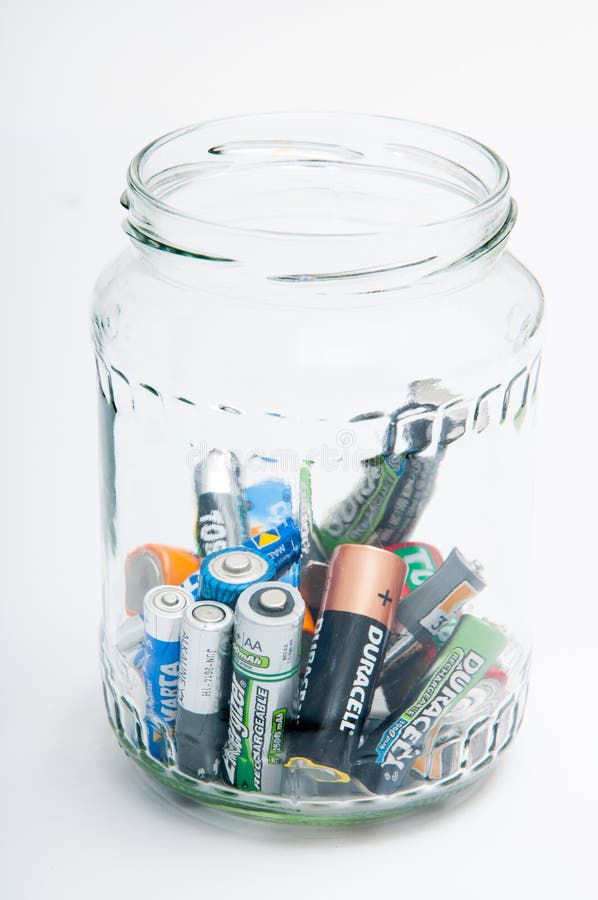 Batteries jar editorial photography. Image of longer - 59242547