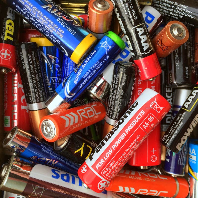 Batteries editorial photo. Image of rubbish, collection - 78617531