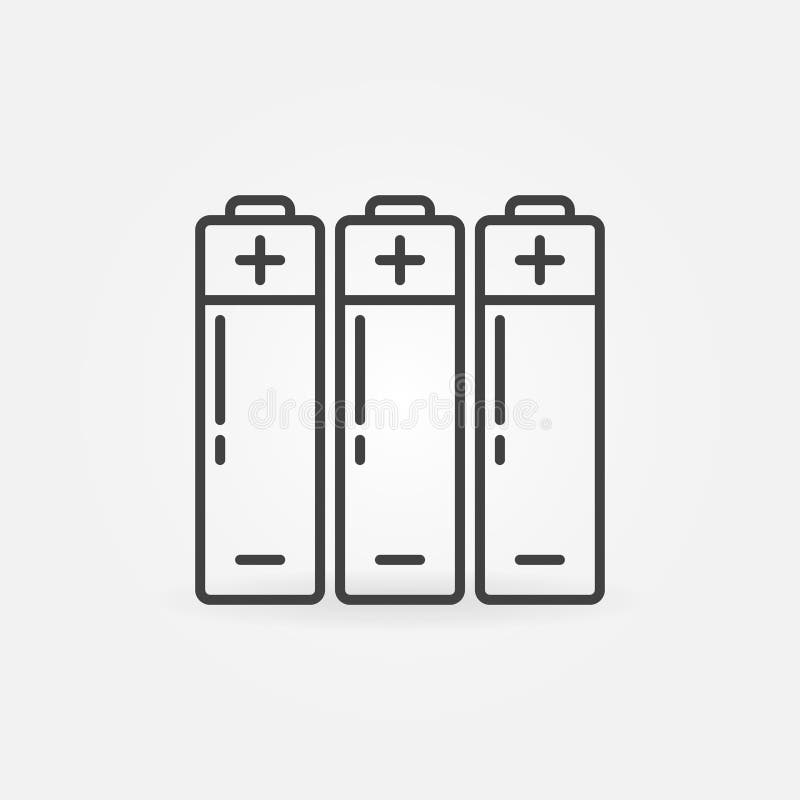 Batteries Pollution Vector Concept Icon in Thin Line Style Stock Vector ...
