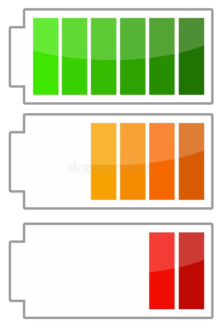 Different Battery Levels Stock Illustrations – 239 Different Battery ...