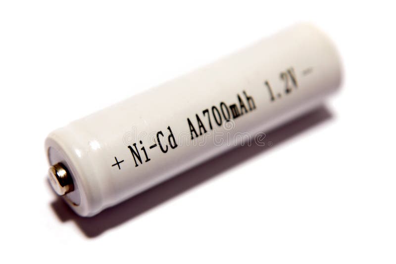 Single battery top stock image. Image of recycling, color - 2375499