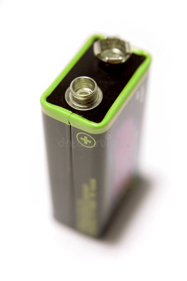 Single battery top stock image. Image of recycling, color - 2375499