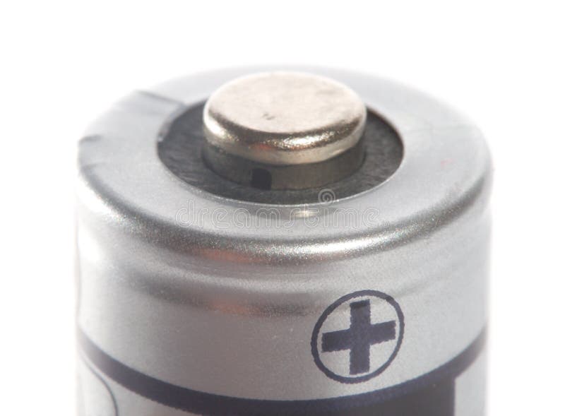 Single battery top stock image. Image of recycling, color - 2375499