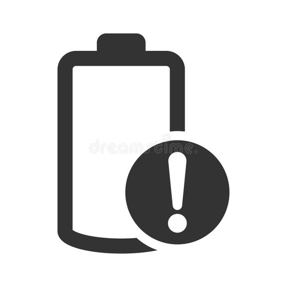 Battery alert icon stock vector. Illustration of designed - 201627856