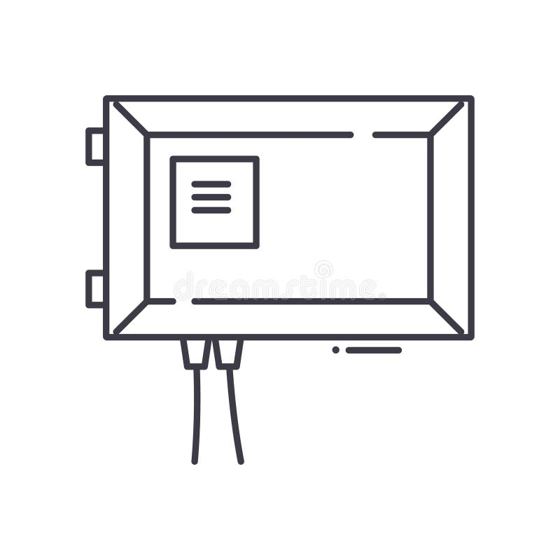 Low Voltage Protection Icon, Black Vector Sign with Editable Strokes ...