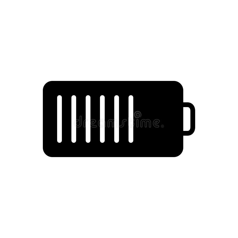 Black Solid Icon for Battery, Energy and Power Stock Vector ...