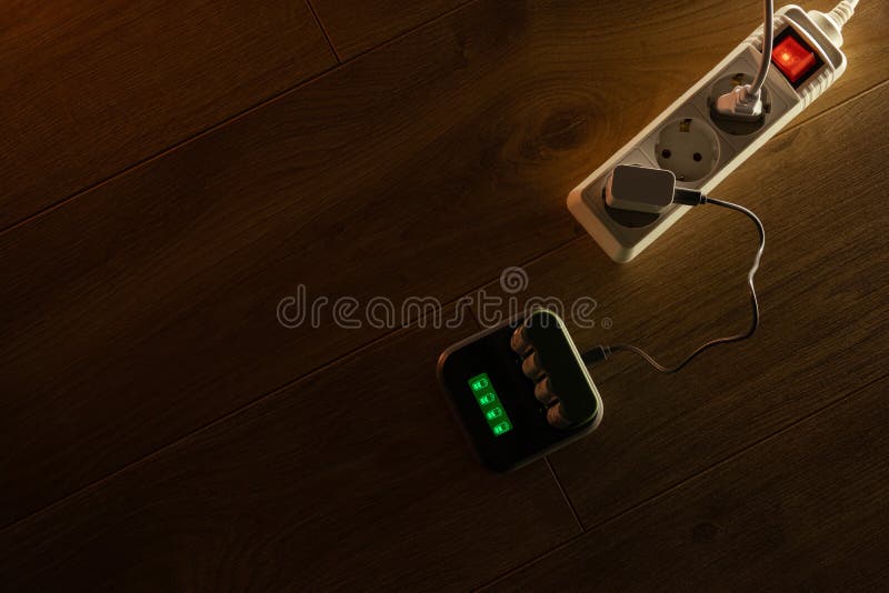 Battery Boost Process. Loading of Electricity by Cable from Power ...