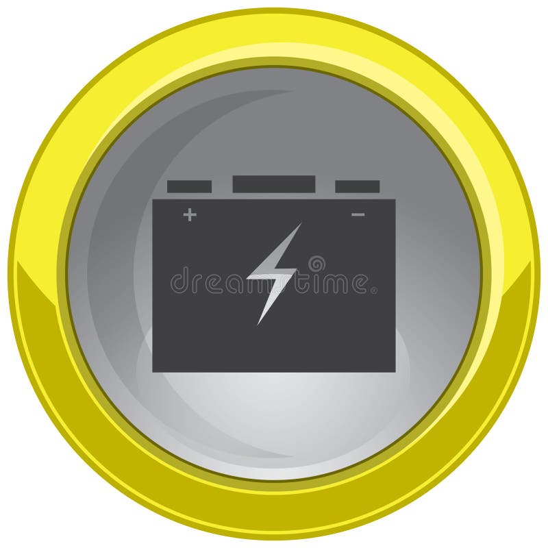 Battery Button. Vector Illustration Decorative Design Stock Vector ...