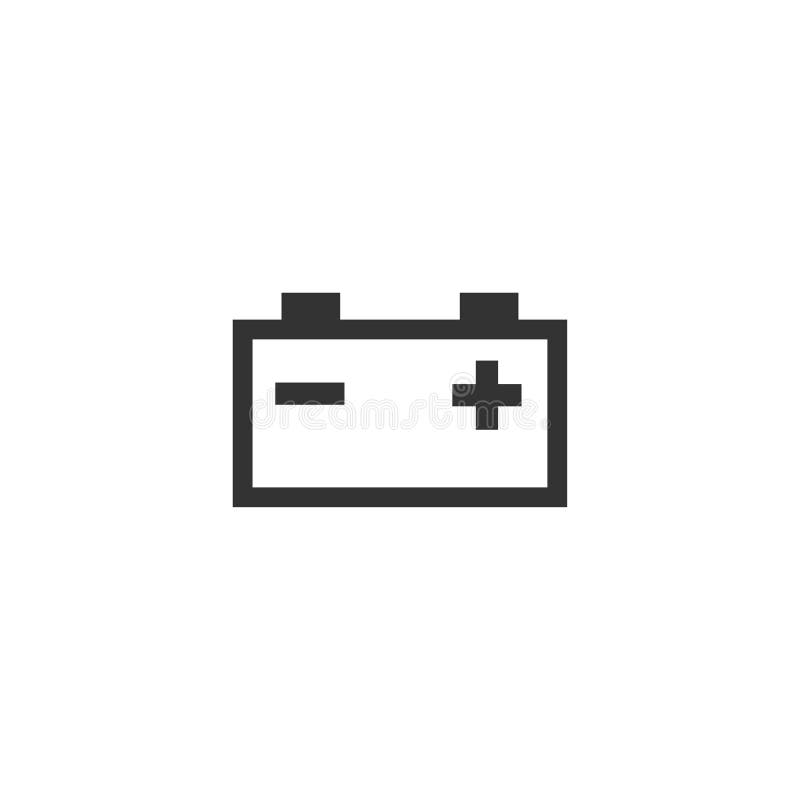 Battery Car Icon in Simple Design. Vector Illustration Stock Vector ...