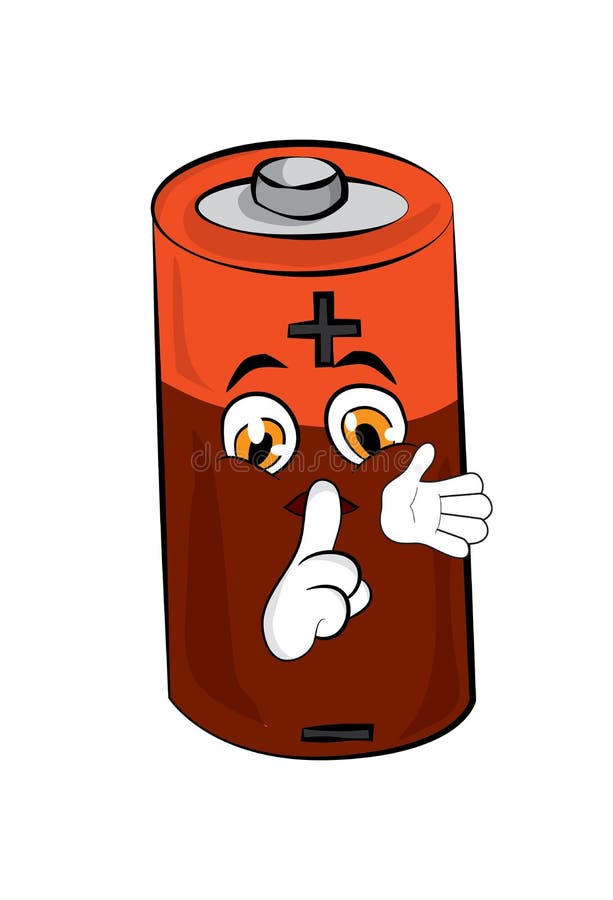 Sad battery cartoon stock illustration. Illustration of sorrow - 48598574