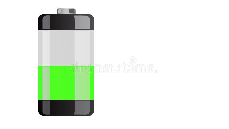 Battery Cell Vertically Standing, is Being Charged. Stock Video - Video ...