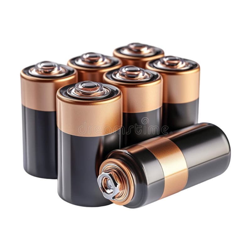 Battery Cells or Charing Cells Stack on Transparent Background - Ai ...