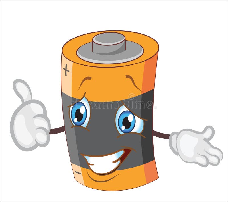 Happy cartoon battery stock illustration. Illustration of clipart ...