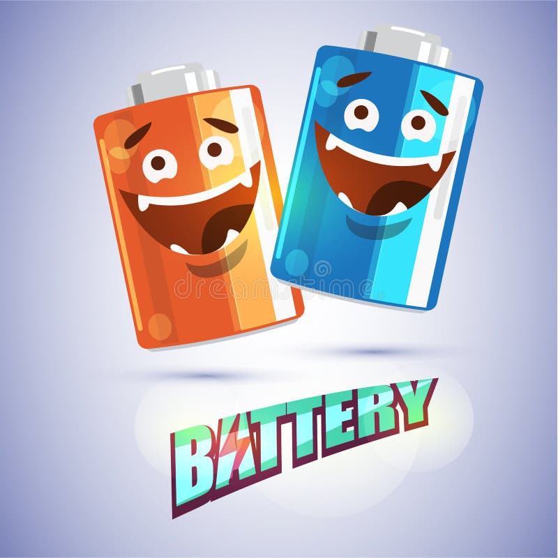 Battery character - stock illustration. Illustration of character ...
