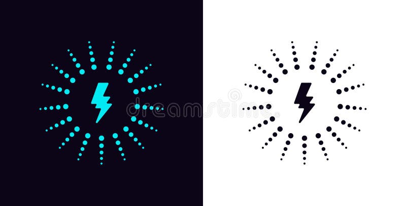 Battery Charge Energetic Thunderbolt and Flash Icon Vector Logo Stock ...